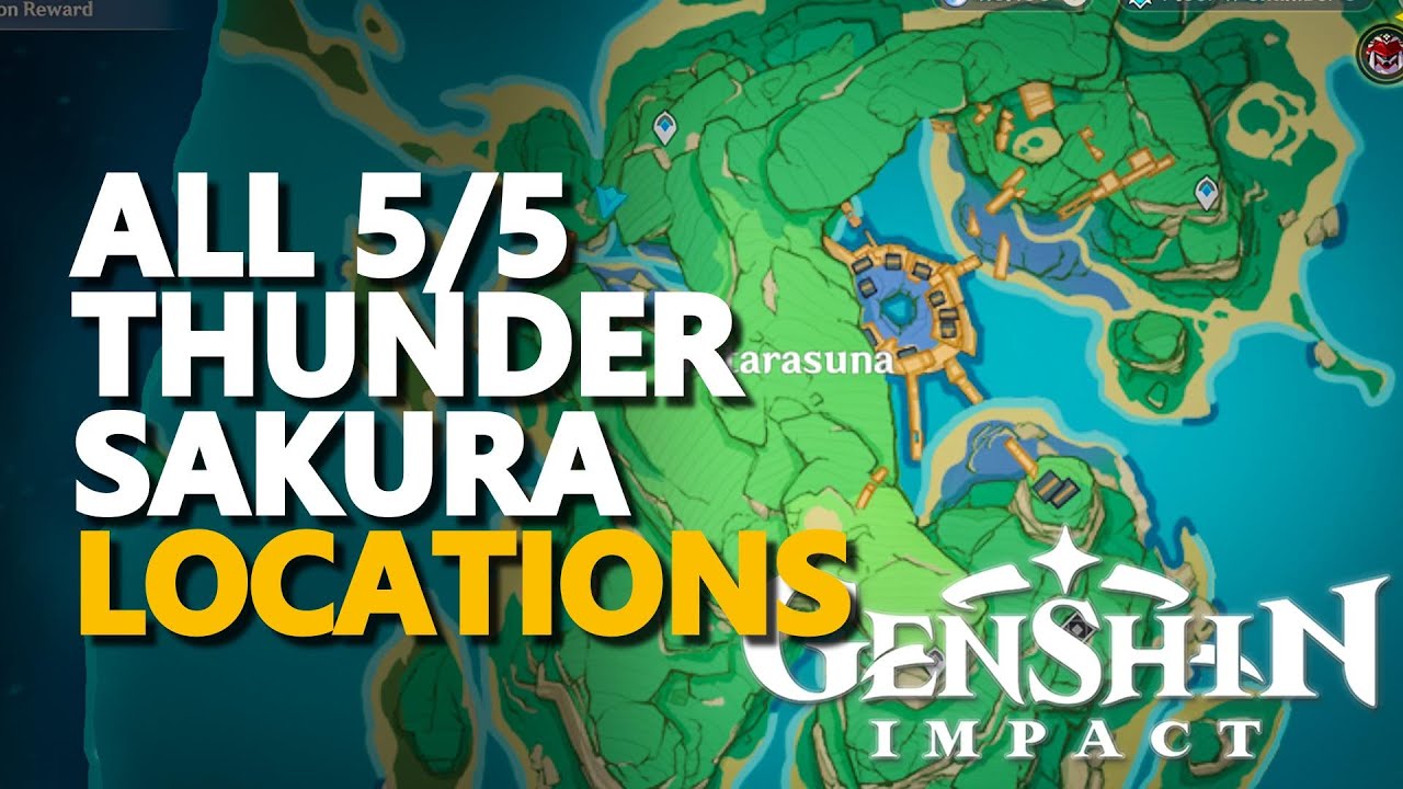 All Thunder Sakura Genshin Impact 5/5 Location - Genshin Impact videos