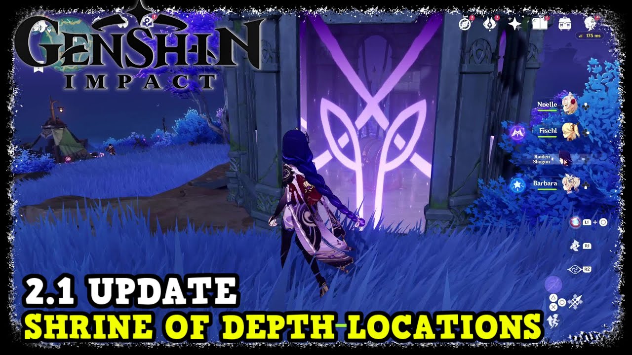 Genshin Impact 2.1 Shrine of Depth Locations (Inazuma 2.1 Update ...
