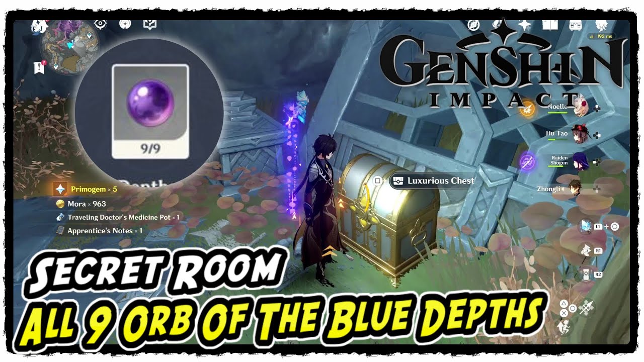 Orb of the Blue Depths Secret Room in Genshin Impact All 9 Orb of the ...