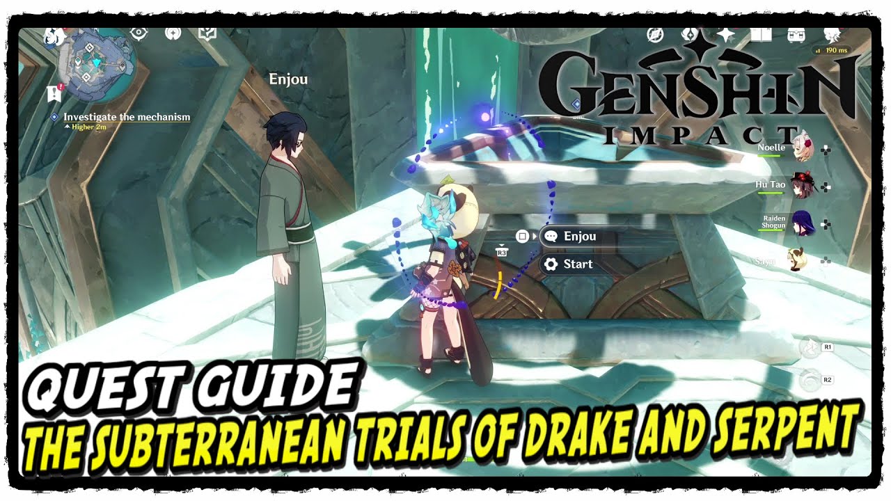 The Subterranean Trials of Drake and Serpent Quest Guide Genshin Impact ...
