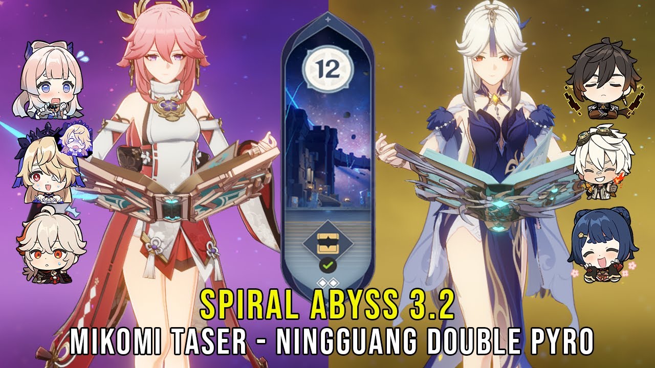 C0 Yae Kokomi Taser and C6 Ningguang Double Pyro - Genshin Impact Abyss 3.2 - Floor 12 9 Stars ...