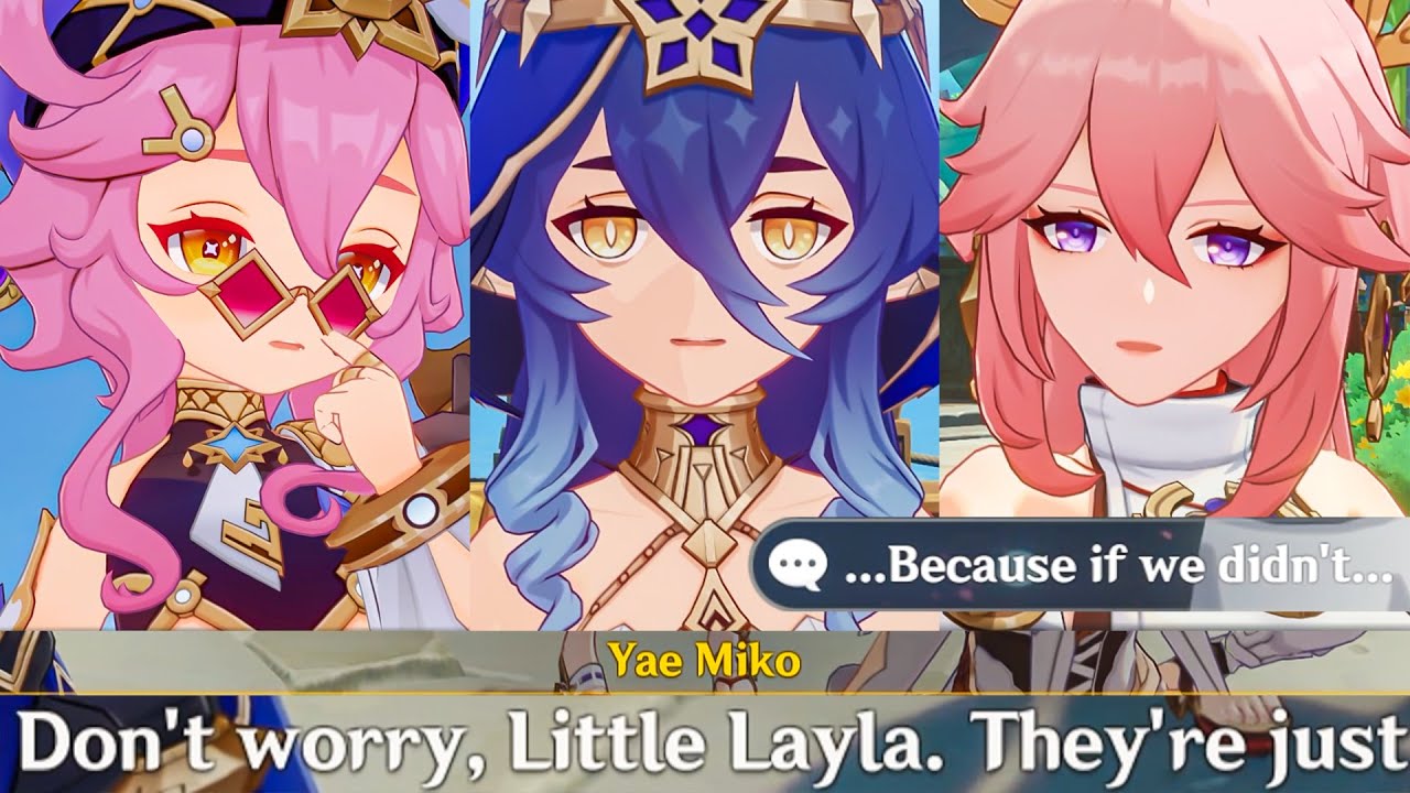 Meet DORI, LAYLA & YAE MIKO Sumeru Cutscene Genshin Impact - Genshin ...