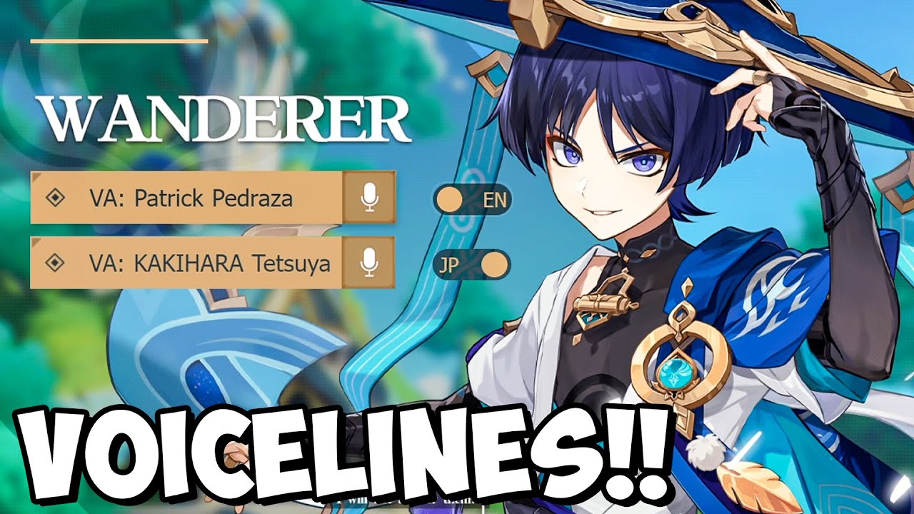 SCARAMOUCHE Voice Lines WANDERER Genshin Impact - Genshin Impact videos