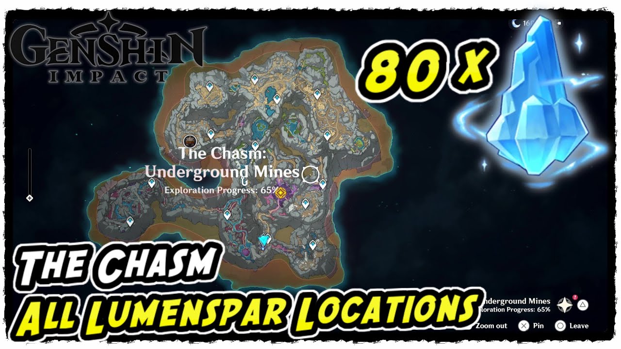 Genshin Impact All Lumenspar Locations in The Chasm Underground Mines ...