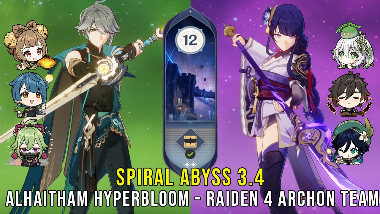C0 Alhaitham Hyperbloom and C0 Raiden Archon Team - Genshin Impact ...