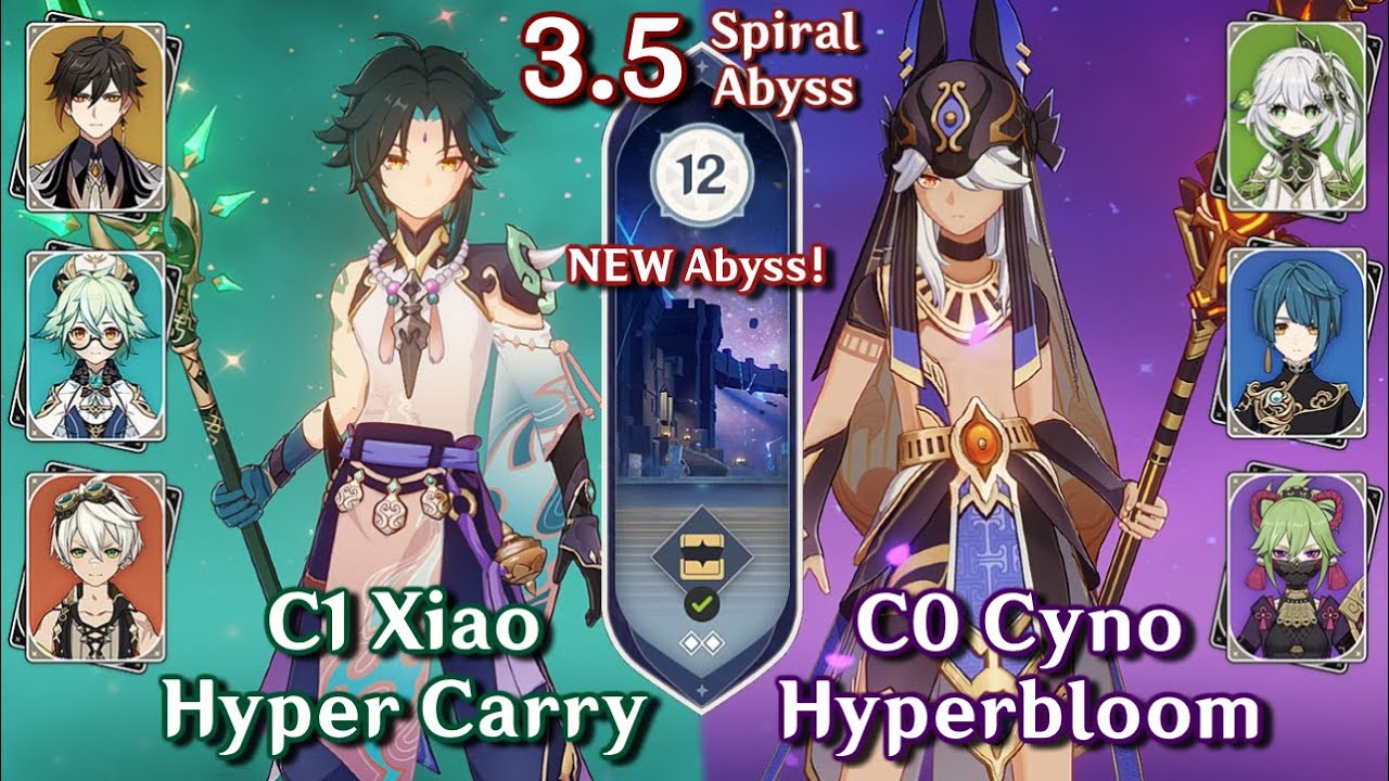 NEW SPIRAL ABYSS 3.5! C1 Xiao Hyper & C0 Cyno Hyperbloom | Floor 12 - 9 ... NEW SPIRAL ABYSS 3.5! C1 Xiao Hyper & C0 Cyno Hyperbloom | Floor 12 - 9 ...