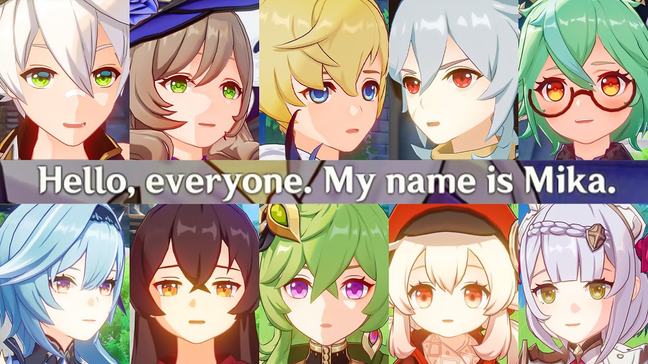 MIKA Meets LISA, RAZOR, BENNETT with COLLEI Meets KLEE, NOELLE, AMBER, EULA Cutscene Genshin ...