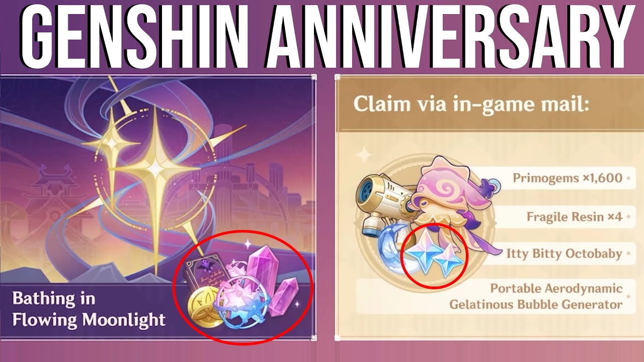 20 FREE PULLS!? Genshin Impact 4.1 Reveal / Anniversary Rewards ...