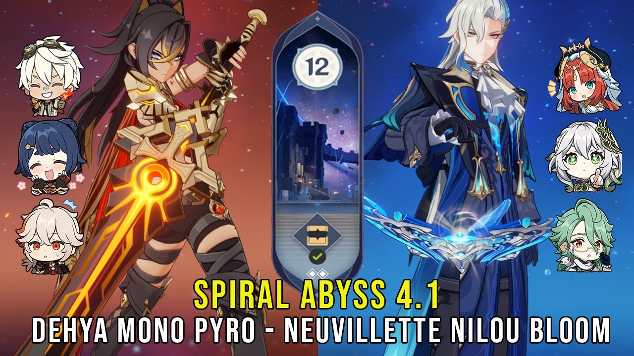 C0 Dehya Mono Pyro and C0 Neuvillette Nilou Bloom - Genshin Impact ...