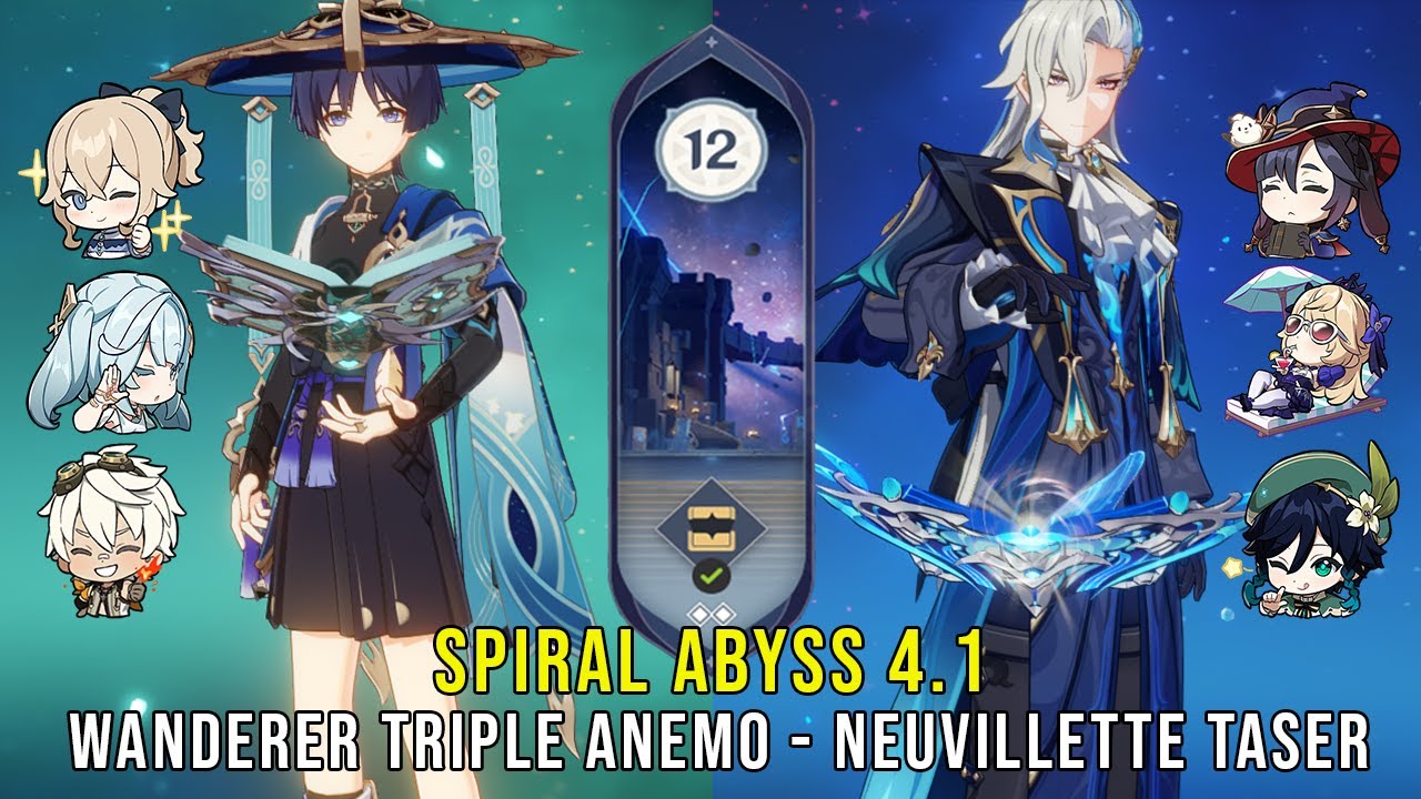 C1 Wanderer Triple Anemo and C0 Neuvillette Taser - Genshin Impact ...