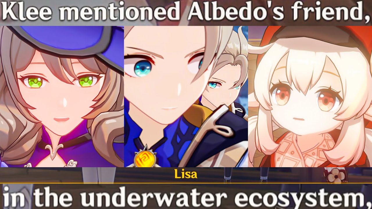 NEW!! LISA & KLEE Talk About Albedo's Friend Cutscene Genshin Impact ...