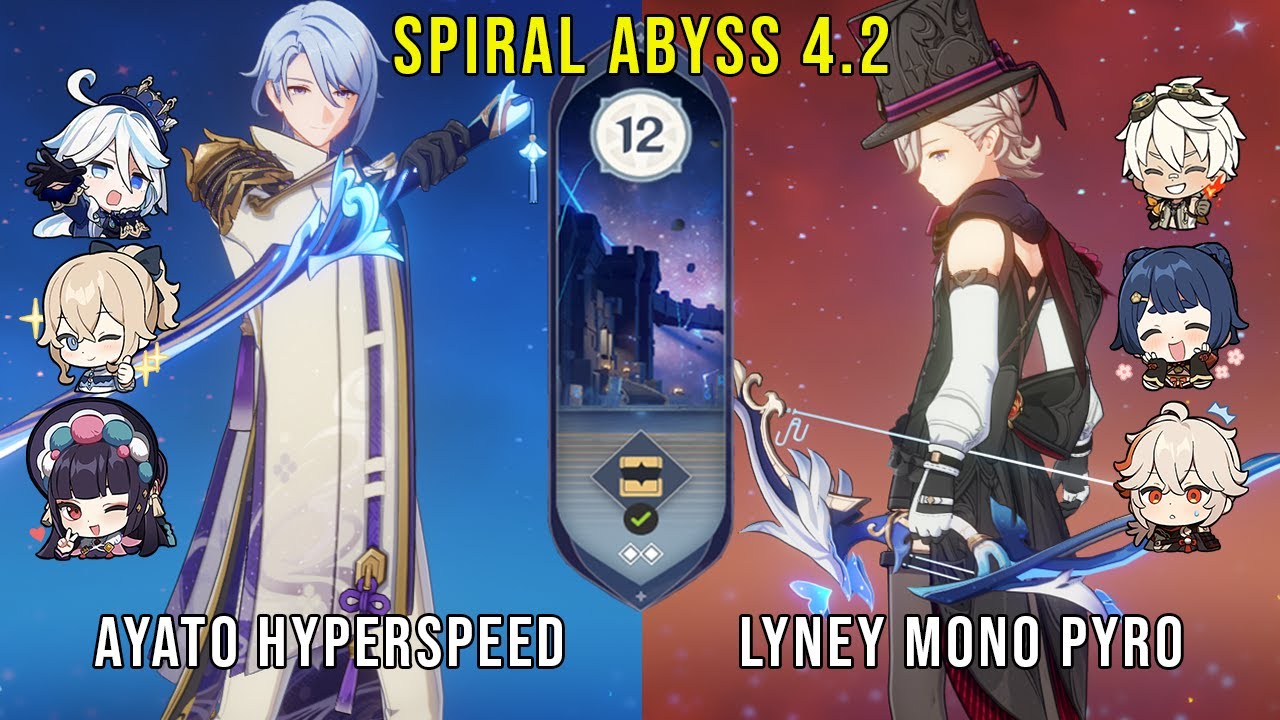 C0 Ayato Hyperspeed and C0 Lyney Mono Pyro - Genshin Impact Abyss 4.2 ...