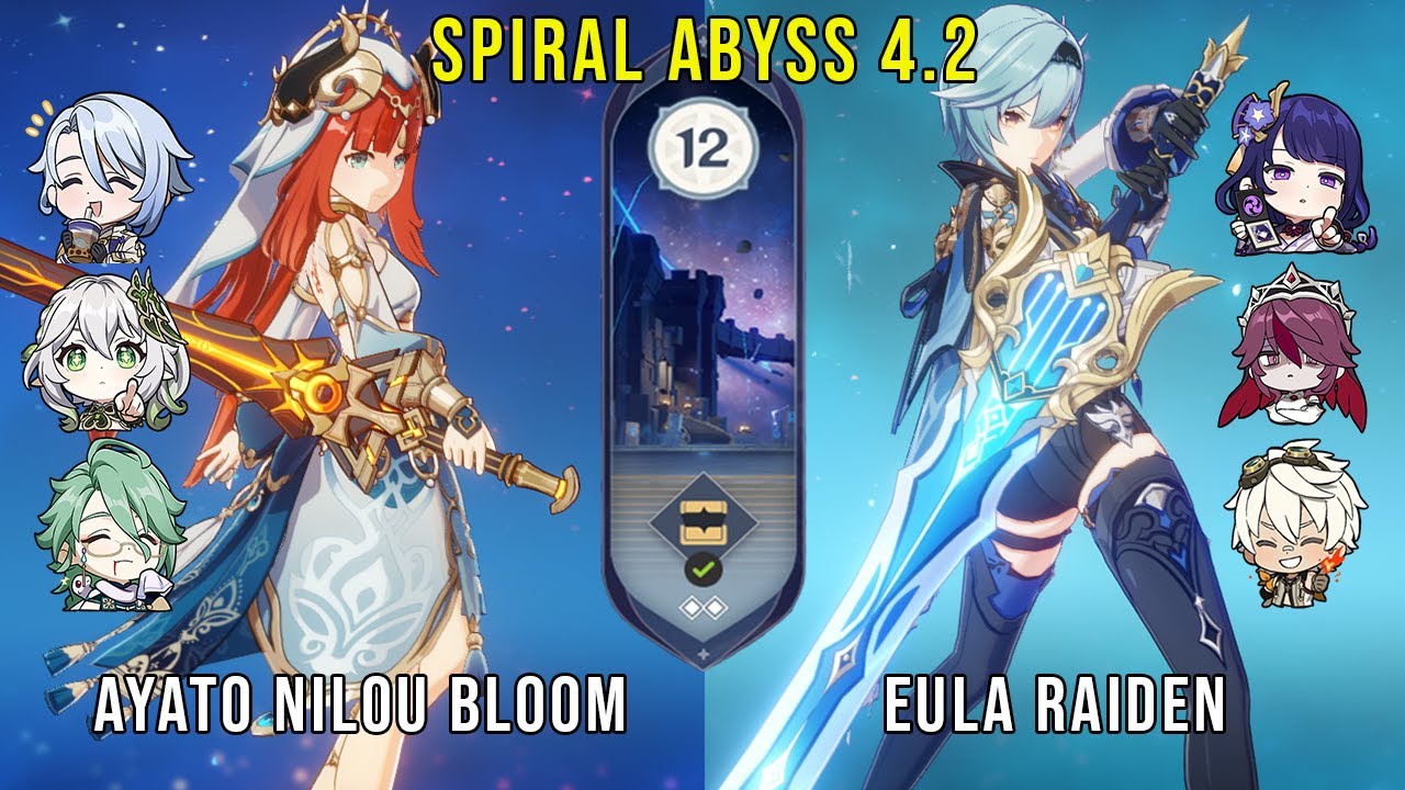 C0 Ayato Nilou Bloom and C1 Eula Raiden - Genshin Impact Abyss 4.2 ... C0 Ayato Nilou Bloom and C1 Eula Raiden - Genshin Impact Abyss 4.2 ...