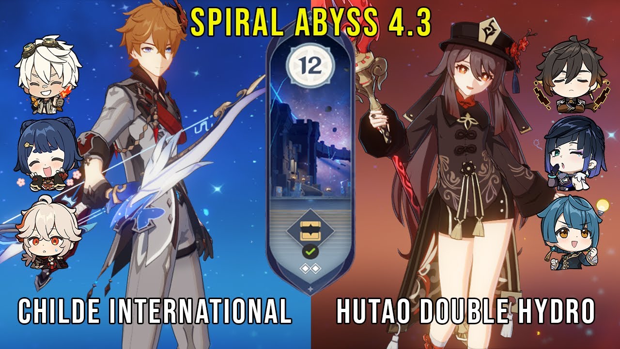 C0 Childe International and C1 Hutao Double Hydro - Genshin Impact Abyss 4.3 - Floor 12 9 Stars ...