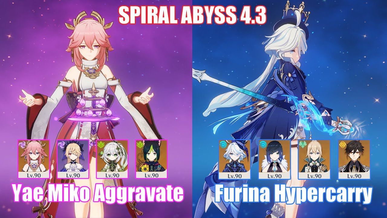 C0 Yae Miko Aggravate & C0 Furina Hypercarry | Spiral Abyss 4.3 | Genshin Impact - Genshin ...