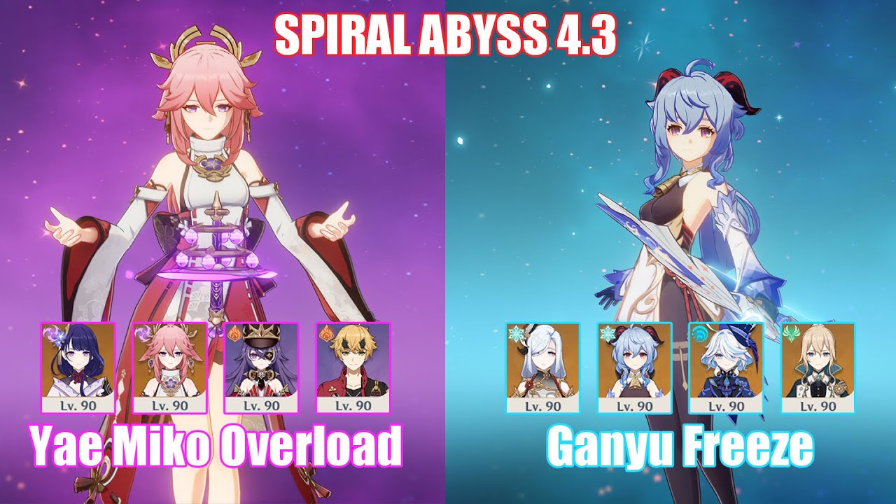 C0 Yae Miko Raiden Overload & C1 Ganyu Freeze | Spiral Abyss 4.3 ... C0 Yae Miko Raiden Overload & C1 Ganyu Freeze | Spiral Abyss 4.3 ...