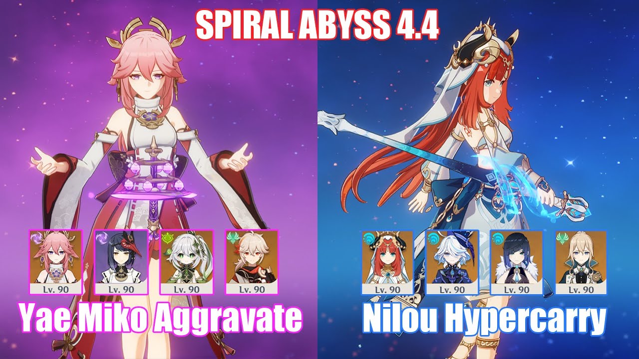 C0 Yae Miko Aggravate & C0 Nilou Furina Hypercarry | Spiral Abyss 4.4 | Genshin Impact - Genshin ...