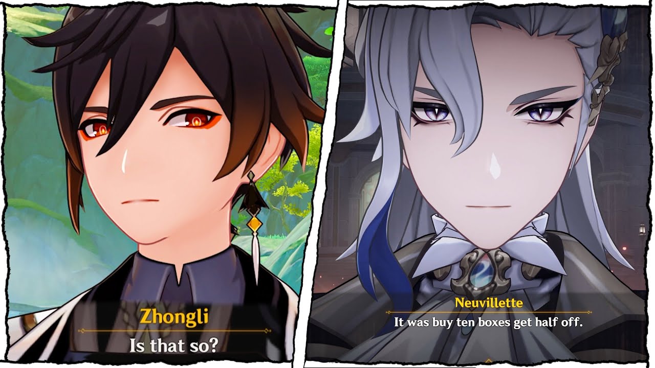 Zhongli and Neuvillette ALMOST Meet each other | Hu Tao Scares Furina ...