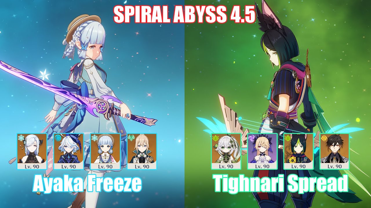 C0 Ayaka Freeze & C1 Tighnari Spread | Spiral Abyss 4.5 | Genshin Impact - Genshin Impact videos