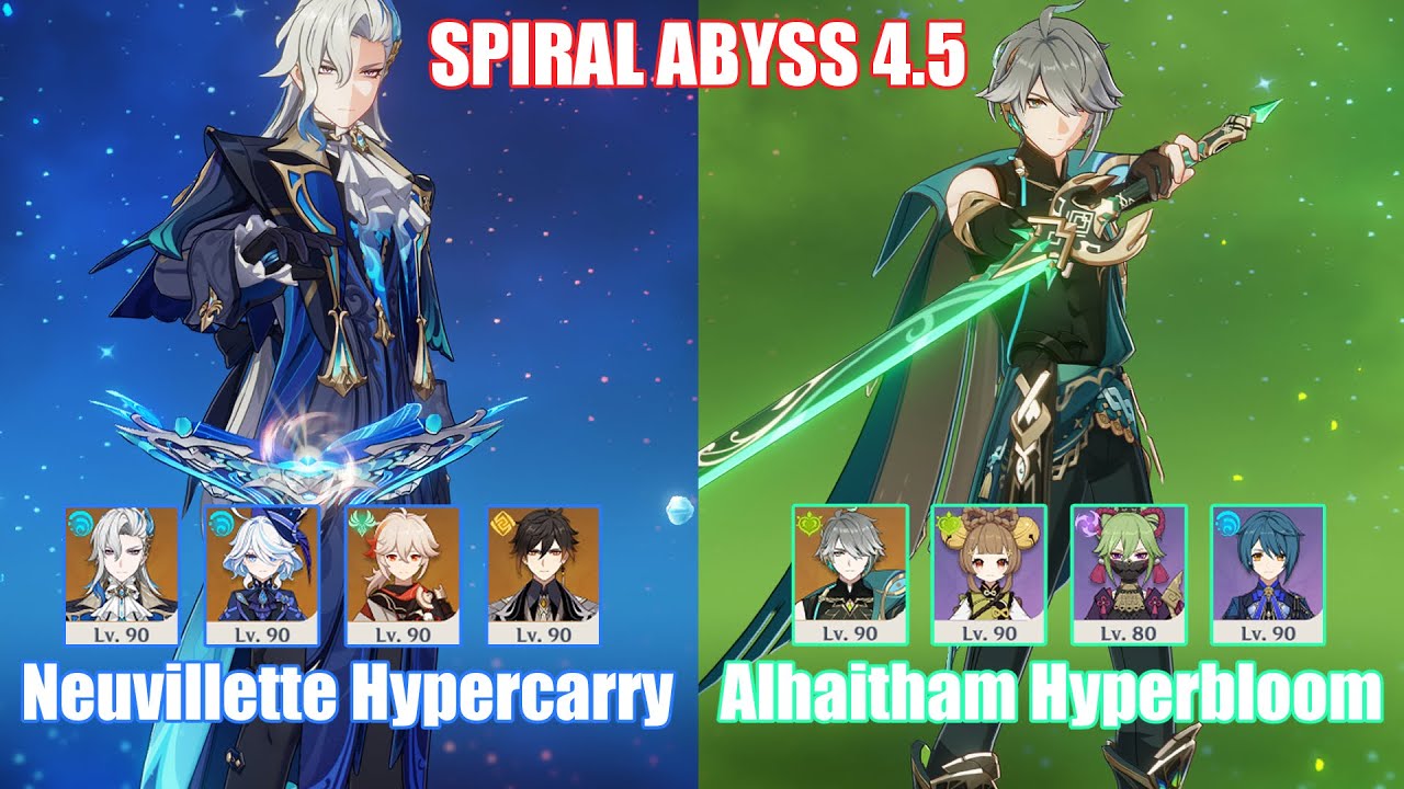 C1 Neuvillette Hypercarry & C0 Alhaitham Hyperbloom | Spiral Abyss 4.5 ... C1 Neuvillette Hypercarry & C0 Alhaitham Hyperbloom | Spiral Abyss 4.5 ...