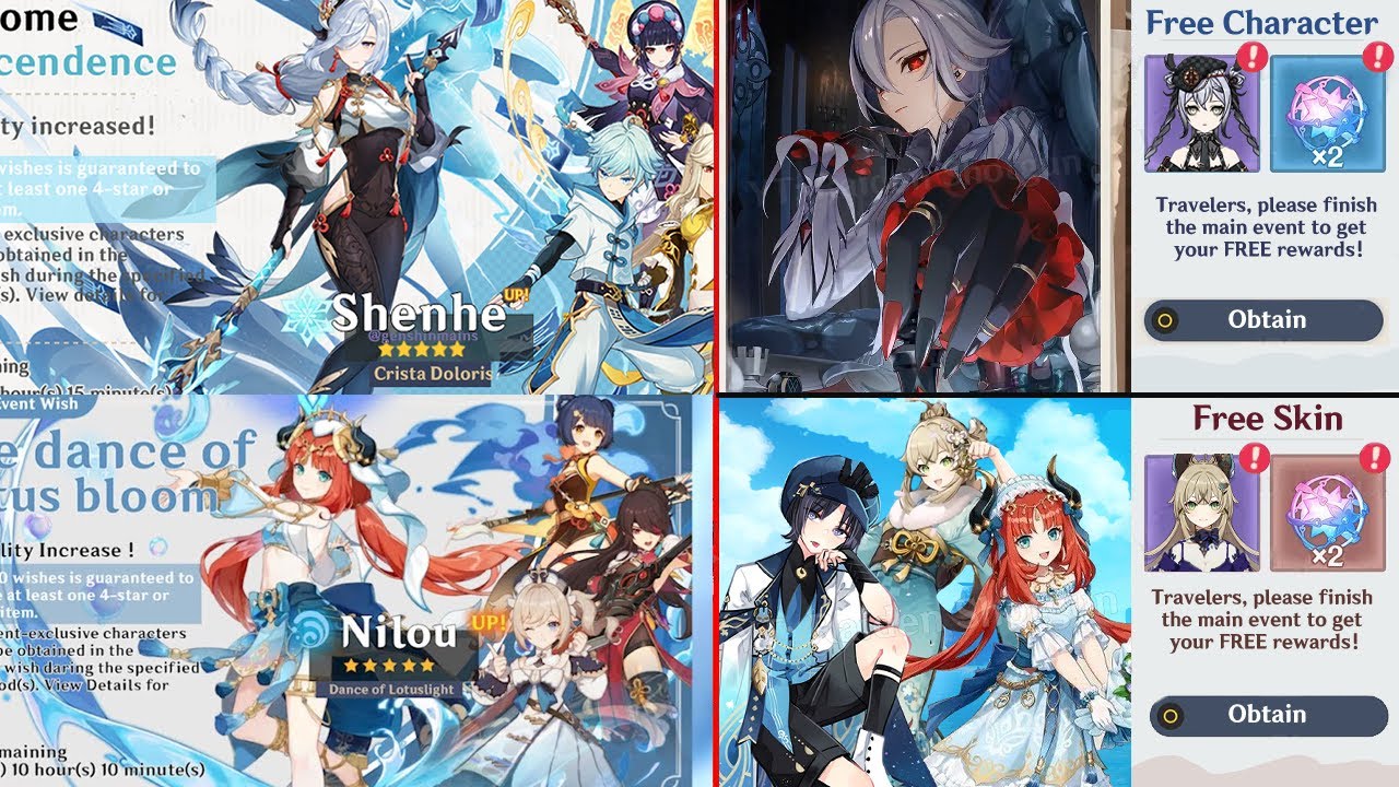 4.8 BANNERS(Shenhe, Nilou), FREE CHARACTER, FREE SKIN, MOUNTING SYSTEM ...