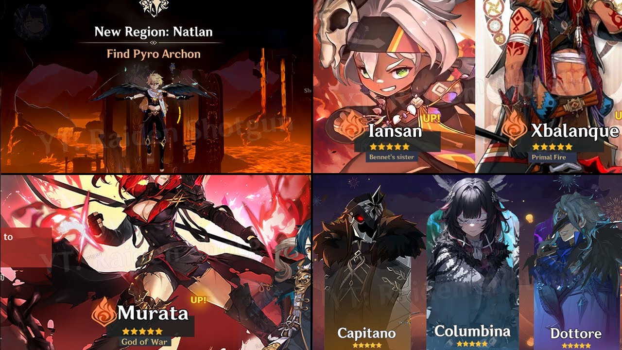 ALL CHARACTERS WE MEET IN NATRAN! PYRO ARCHON, IANSAN, XBALANQUE ...