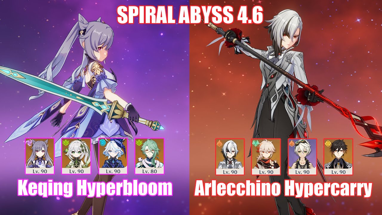C5 Keqing Hyperbloom & C0 Arlecchino Hypercarry | Spiral Abyss 4.6 ...