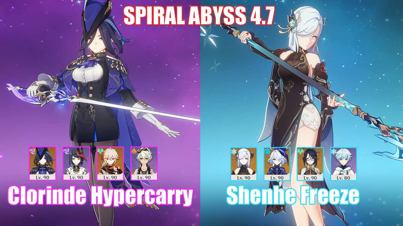 C0 Clorinde Hypercarry & C2 Shenhe Hypercarry | Spiral Abyss 4.7 ...