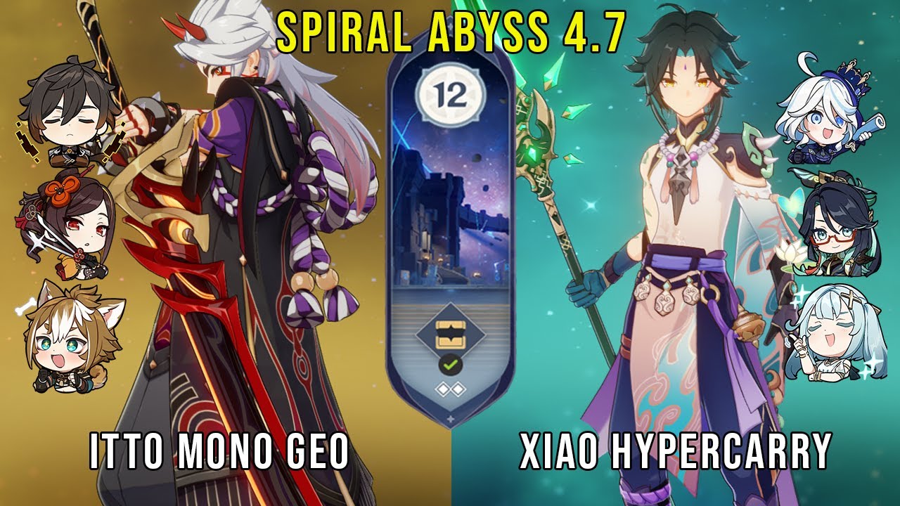 C0 Itto Mono Geo and C0 Xiao Hypercarry | Genshin Impact Abyss 4.7 ...