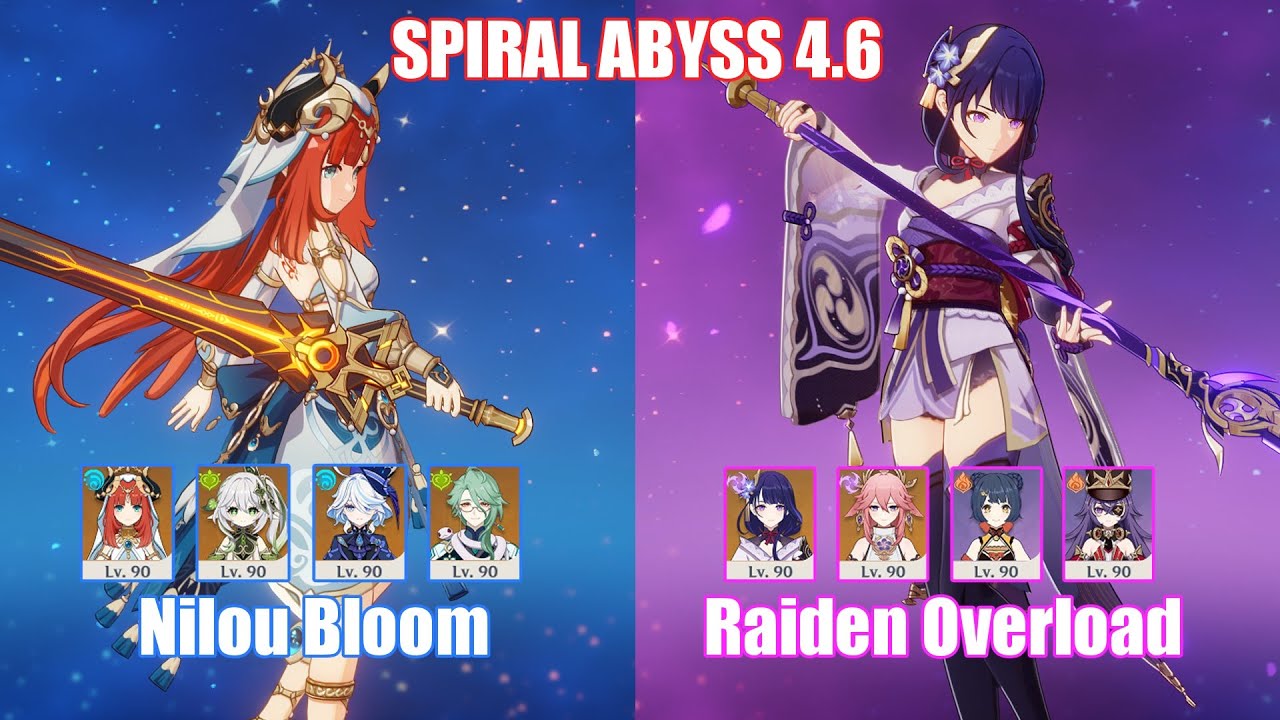 C0 Nilou Bloom & C0 Raiden Overload | Spiral Abyss 4.6 | Genshin Impact ... C0 Nilou Bloom & C0 Raiden Overload | Spiral Abyss 4.6 | Genshin Impact ...