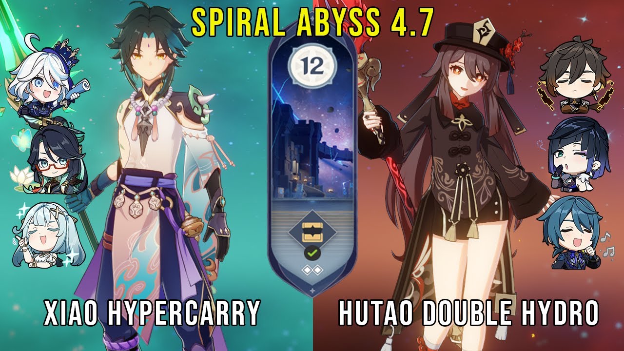 C0 Xiao Hypercarry and C1 Hutao Double Hydro | Genshin Impact Abyss 4.7 Floor 12 9 Stars ...