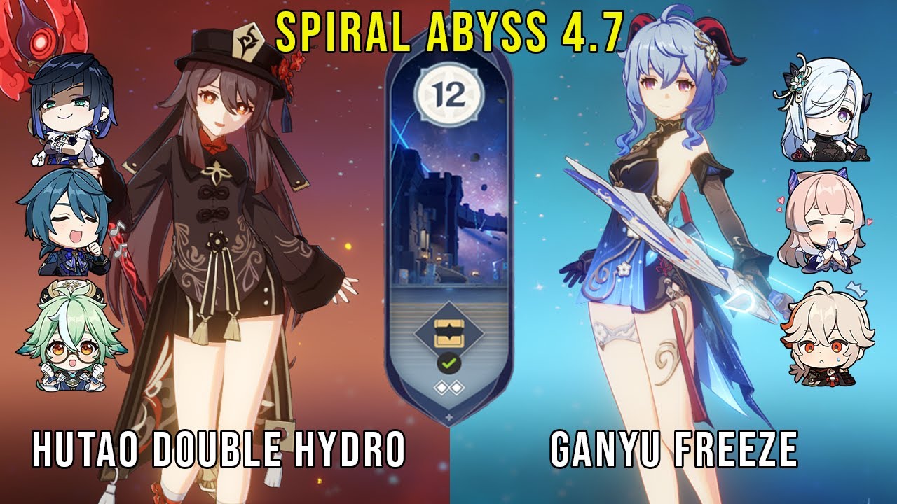 C1 Hutao Double Hydro and C0 Ganyu Freeze | Genshin Impact Abyss 4.7 Floor 12 9 Stars - Genshin ...