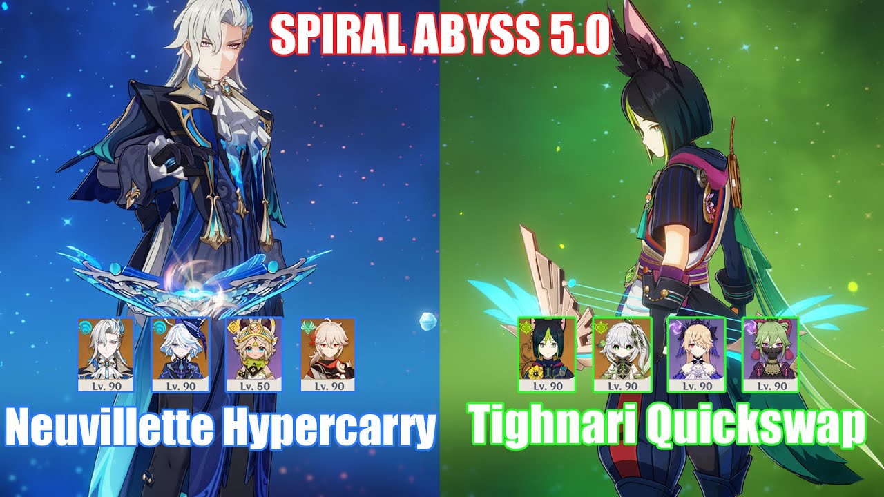 C1 Neuvillette Hypercarry & C4 Tighnari Quickswap | Spiral Abyss 5.0 ...