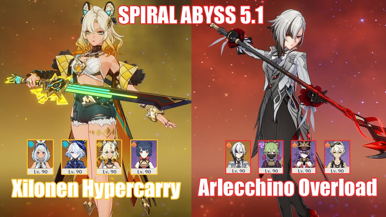 C0 Xilonen Mualani Hypercarry & C0 Arlecchino Overload | Spiral Abyss 5.1 | Genshin Impact ...