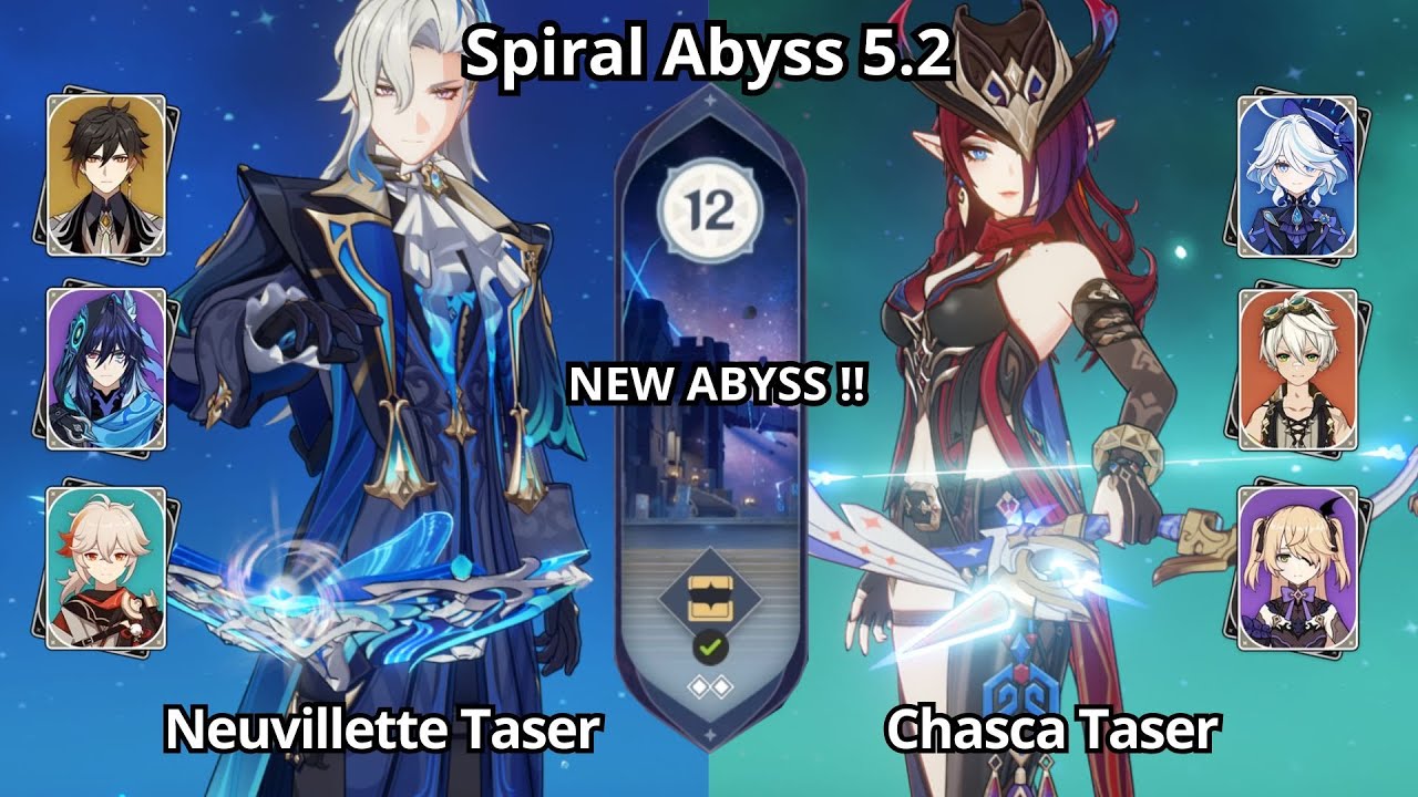 NEW ABYSS !! C0 Neuvillette Taser & C0 Chasca Ororon - Spiral Abyss 5.2 ...
